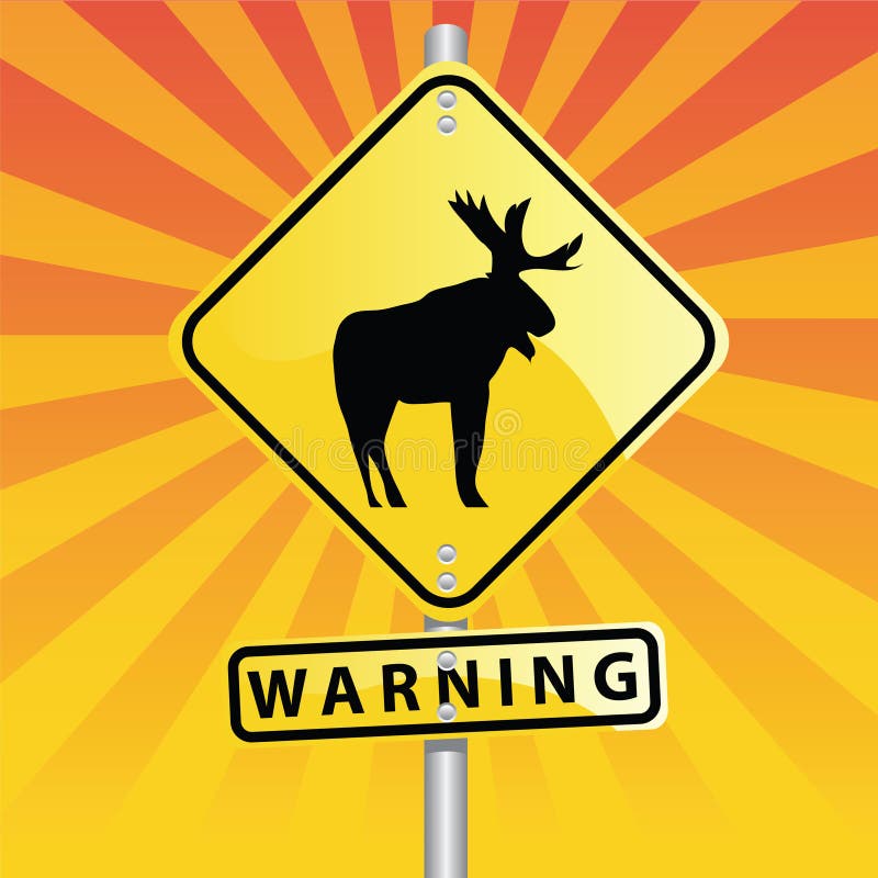 Deer warning stock vector. Illustration of forest, hunting - 11063150