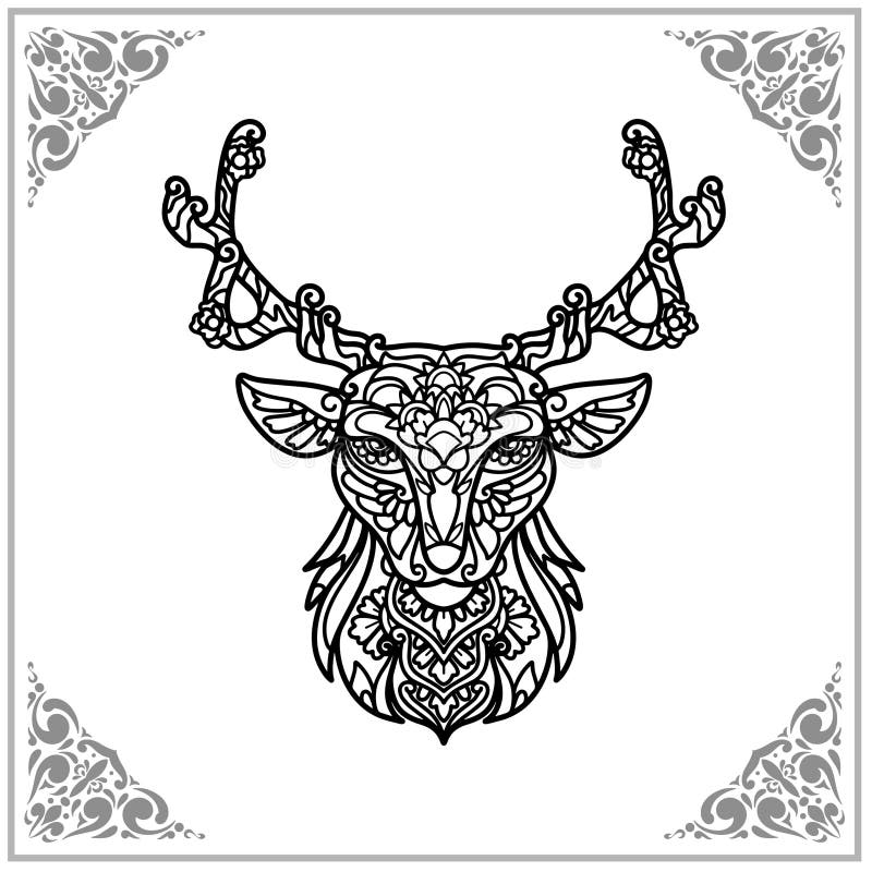Deer Zentangle Stock Illustrations – 586 Deer Zentangle Stock ...