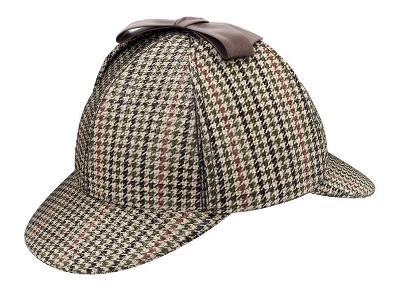 Deerstalker Hat Isolated on White Background Stock Illustration ...