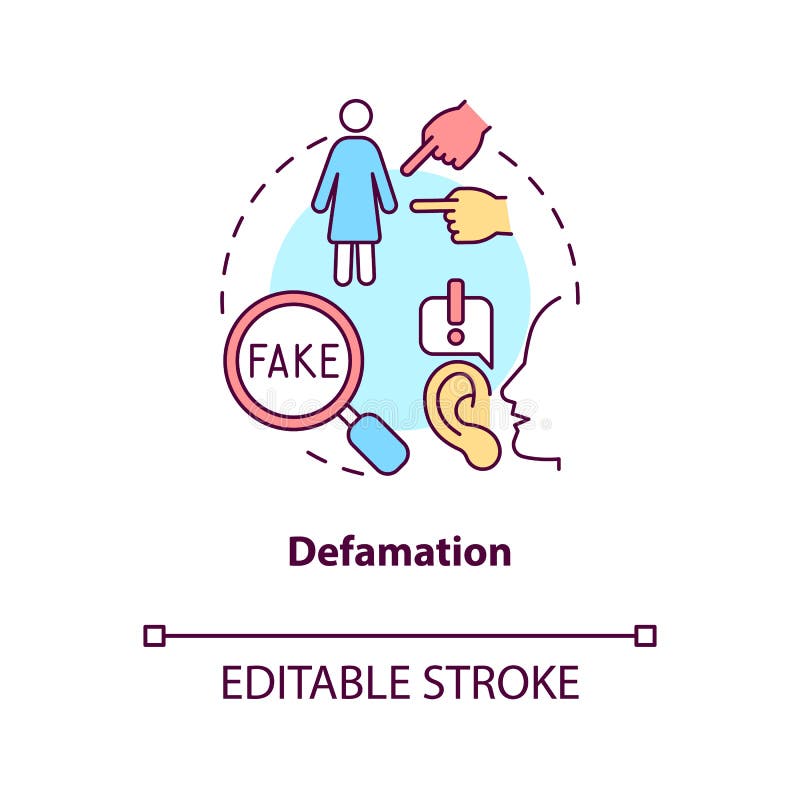 Defamation concept icon stock vector. Illustration of slander - 233236728 Defamation concept icon stock vector. Illustration of slander - 233236728