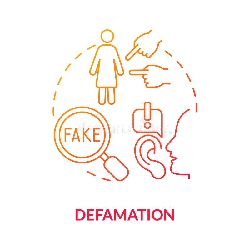 Defamation Red Gradient Concept Icon Stock Vector - Illustration of ... Defamation Red Gradient Concept Icon Stock Vector - Illustration of ...