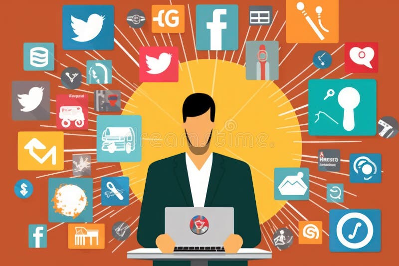 Defamation on Social Media - Generative AI Stock Illustration ...