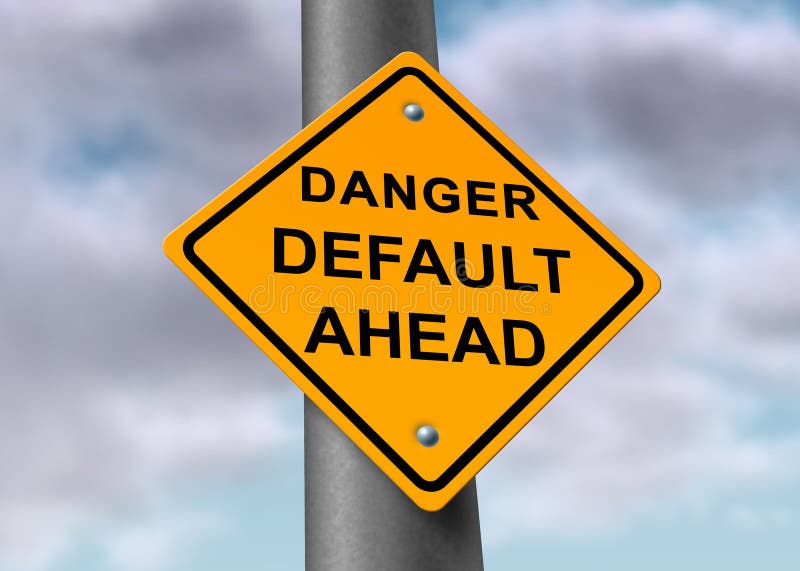 Default danger sign stock illustration. Illustration of recession ...
