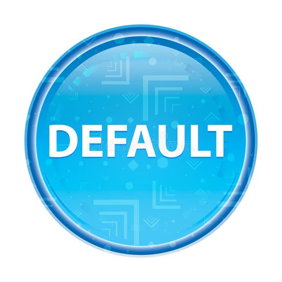 Default Floral Blue Round Button Stock Illustration - Illustration of ...