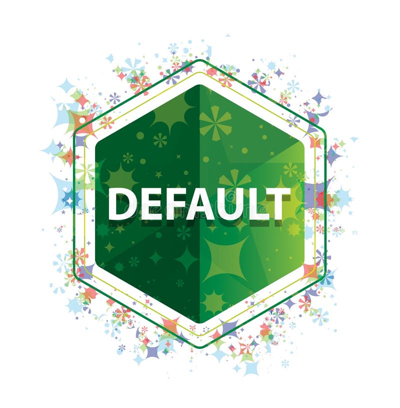 Default Floral Plants Pattern Green Hexagon Button Stock Illustration ...