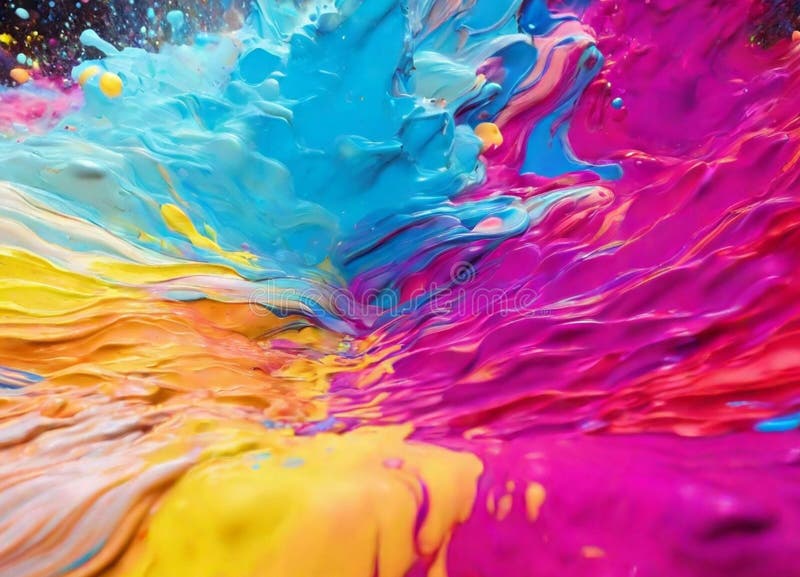 Default the Multicolored Paint Splash Background Stock Illustration ...