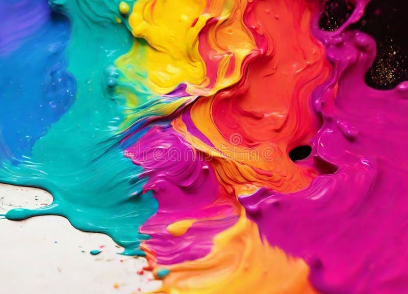 Default the Multicolored Paint Splash Background Stock Illustration ...