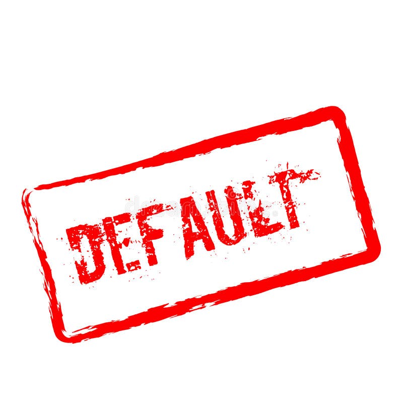 Default Red Rubber Stamp Isolated on White. Stock Vector - Illustration ...