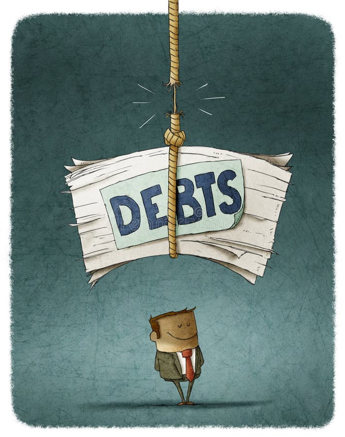 Defaulter debts stock illustration. Illustration of falling - 51873518