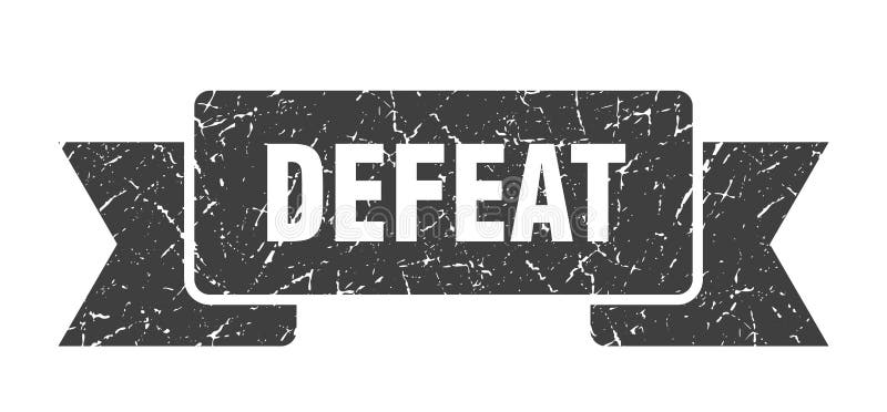 Defeat ribbon. stock vector. Illustration of white, template - 189692803