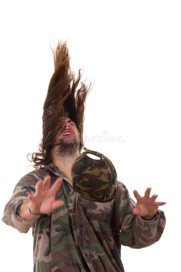 Combatant was hit stock photo. Image of soldier, long - 35741100