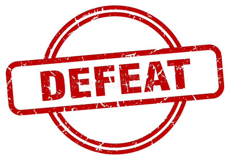 Defeat Stamp. Defeat Round Grunge Sign Stock Vector - Illustration of ...