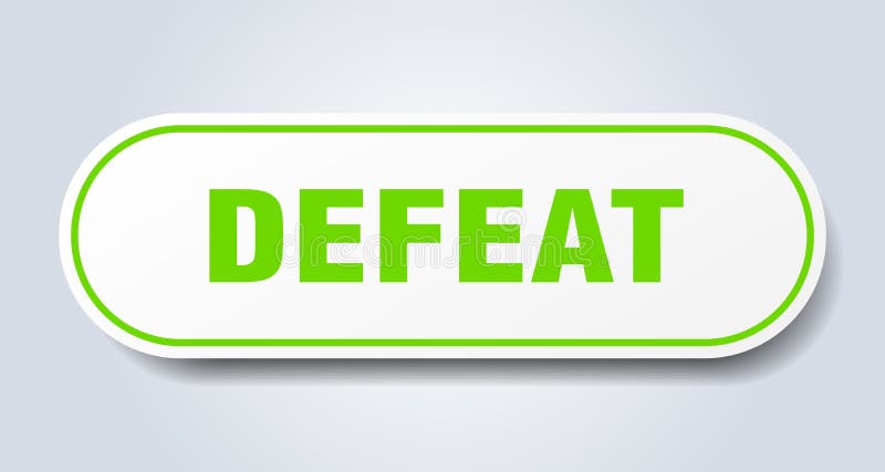 Defeat Sticker. Defeat Square Sign Stock Vector - Illustration of page ...