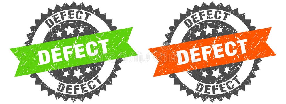 Defect Band Sign. Defect Grunge Stamp Set Stock Vector - Illustration ...