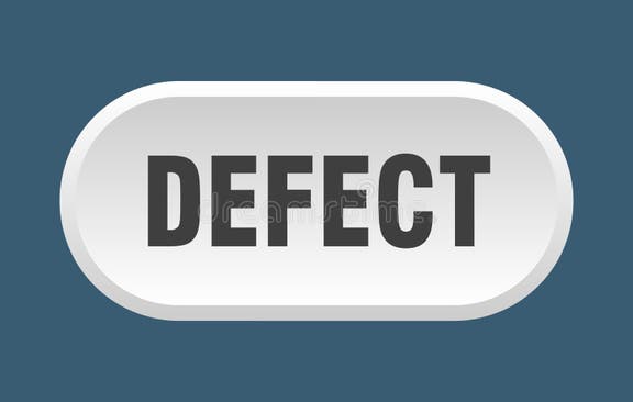 Defect button stock vector. Illustration of banner, white - 196836808