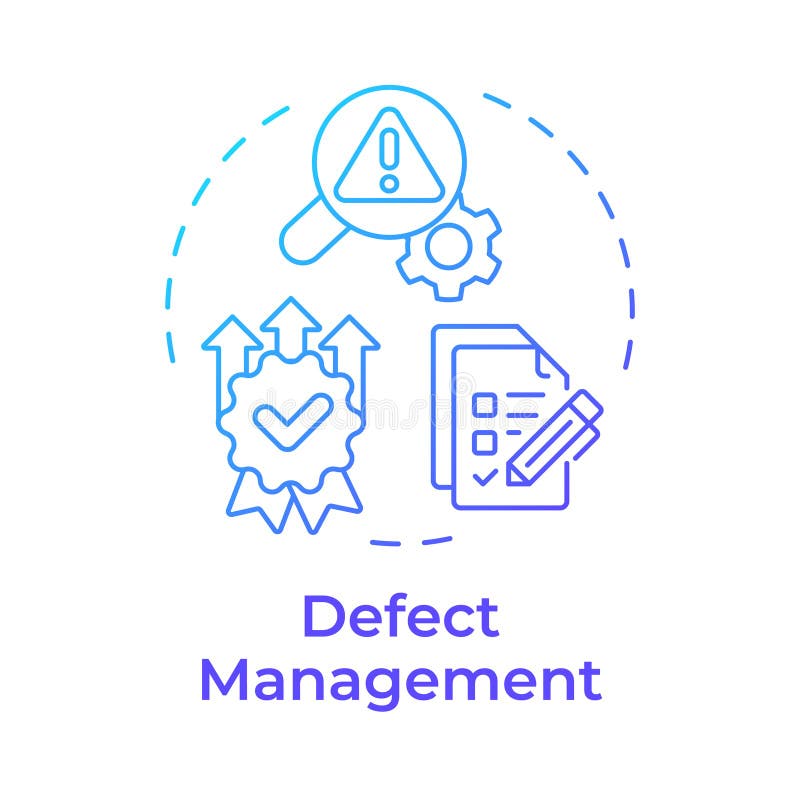 Defect Managemnet Blue Gradient Concept Icon Stock Illustration ...
