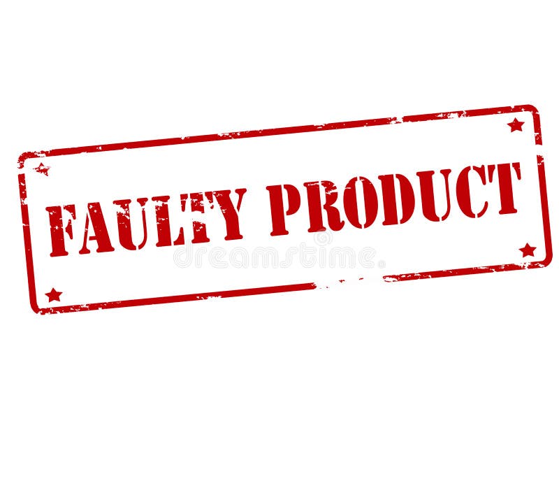 DEFECT PRODUCT stock illustratie. Illustration of begrip - 92108054