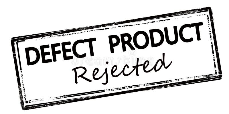 Stamp with Text Defect Product Rejected Stock Illustration ...