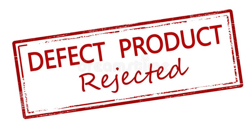 Stamp with Text Defect Product Rejection Stock Illustration ...