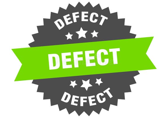 Defect Sign. Defect Circular Band Label. Defect Sticker Stock Vector ...
