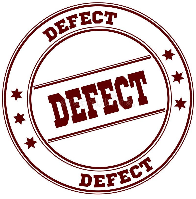 Defect red text stamp stock vector. Illustration of merchandise - 107539100