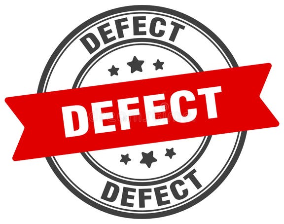 Defect Stamp. Defect Label on Transparent Background. Round Sign Stock ...