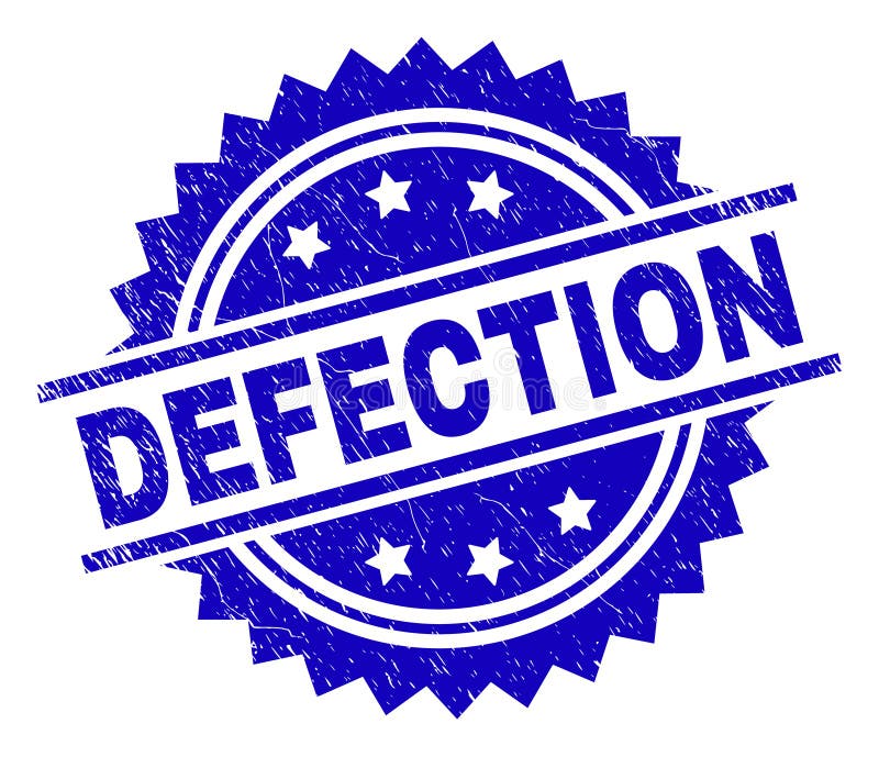 Scratched Textured DEFECTION Stamp Seal Stock Vector - Illustration of ...