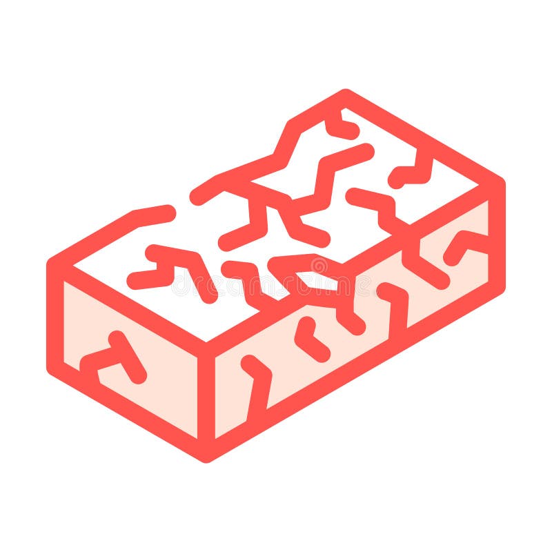 Defective Brick Color Icon Vector Illustration Stock Vector ...