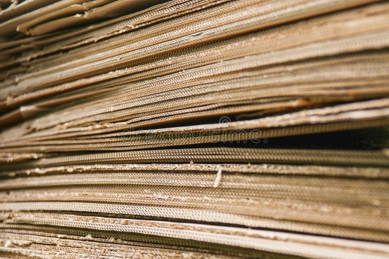 Defective Leaves of Corrugated Cardboard are One on One Stock Photo ...