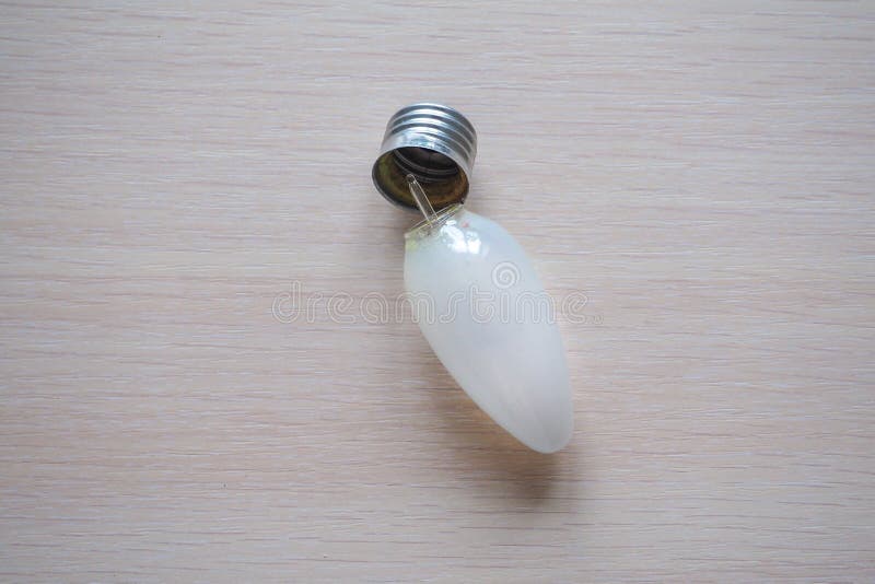 Defective Light Bulb. Broken Incandescent Light Bulb. Stock Image ...