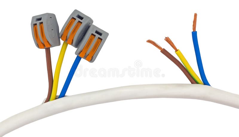 Defective Power Cable on the White Stock Photo - Image of electronic ...