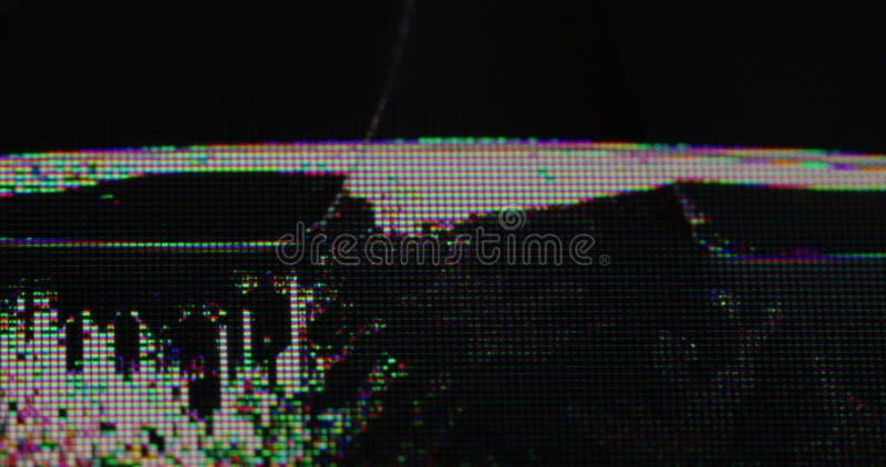 Defective Screen Glitch Grid Defocused Distortion Stock Footage - Video ...