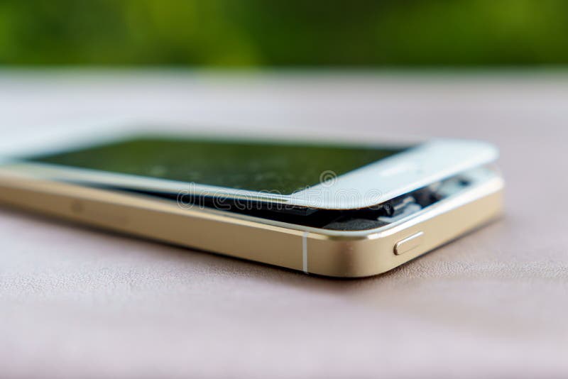 Defective smartphone. stock photo. Image of device, mobile - 55107692