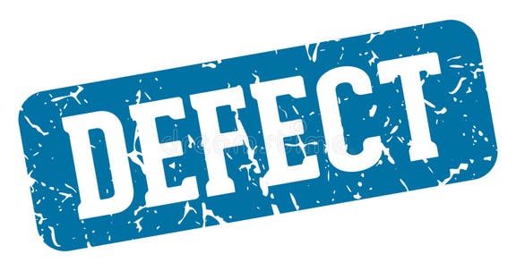 Defecto Del Signo Rectangular. Marca De Defecto Ilustración del Vector ...