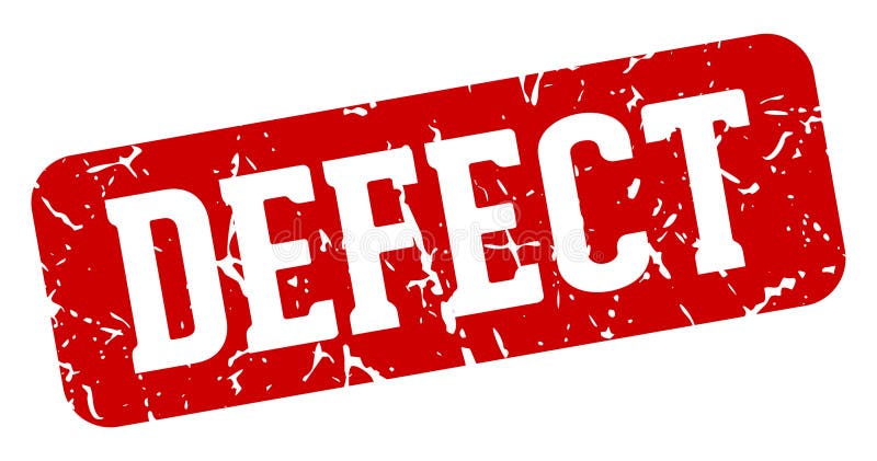 Defecto Del Signo Rectangular. Marca De Defecto Ilustración del Vector ...