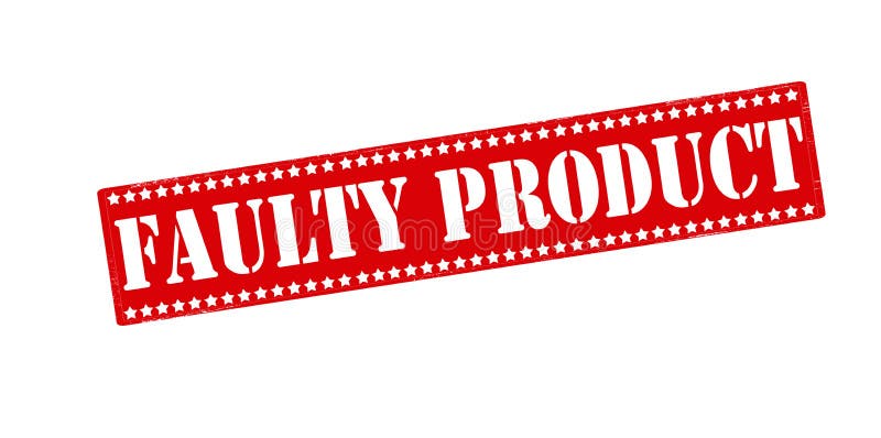DEFEKT PRODUKTREKLAMATION stock illustrationer. Illustration av ...