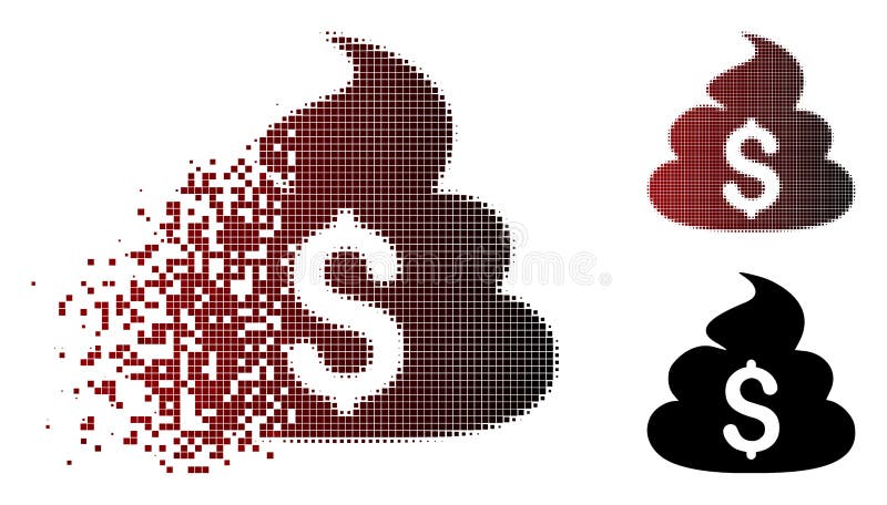 Scheiße-Pixelkunst Turd Pixelated Poop Vektor Abbildung - Illustration ...
