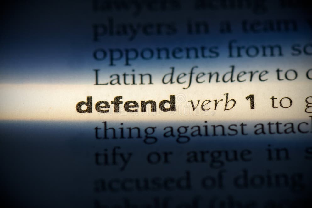 Defend stock image. Image of vocabulary, etymology, info - 161578547