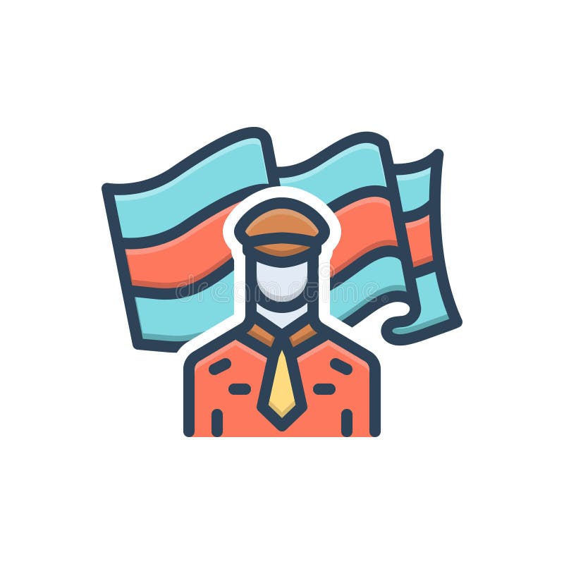 Color Illustration Icon for Defendant, Remonstrant and Fighter Stock ...