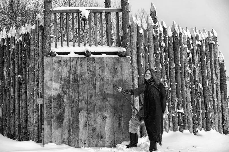 Defender the Young Warrior in Armor Stock Image - Image of fighter ...