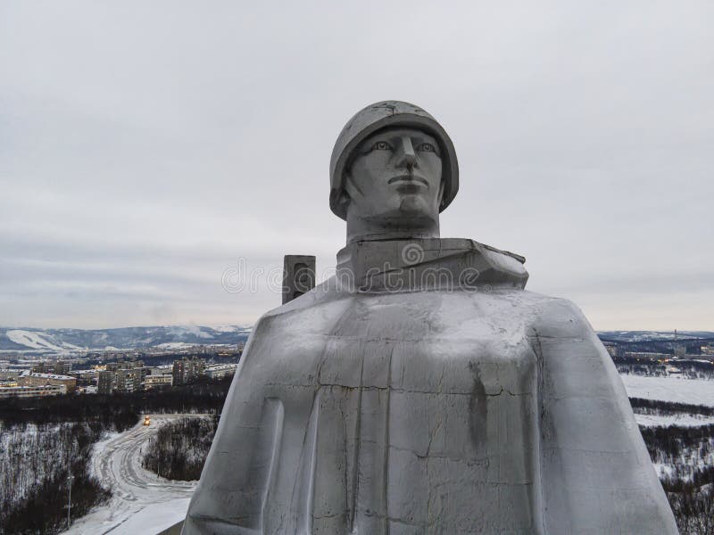 Defenders of the Soviet Arctic Monument in Murmansk Editorial Stock ...