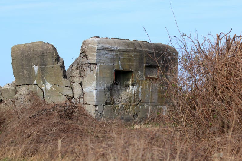 Defense bunker from WWII stock photo. Image of ruins - 88749582