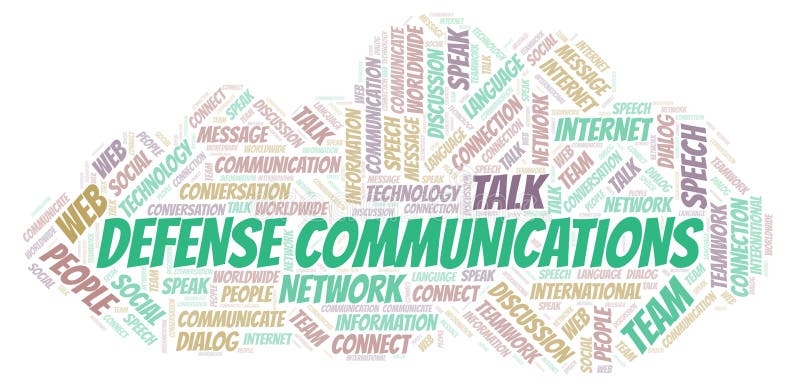 Defense Communications Word Cloud. Stock Illustration - Illustration of ...