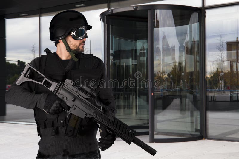 POLICE SWAT HK G36 Assault Rifle Editorial Photo - Image of enforcement ...