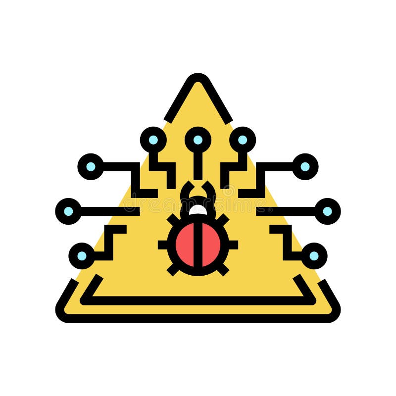 Defense Data Base Color Icon Vector Illustration Stock Vector ...