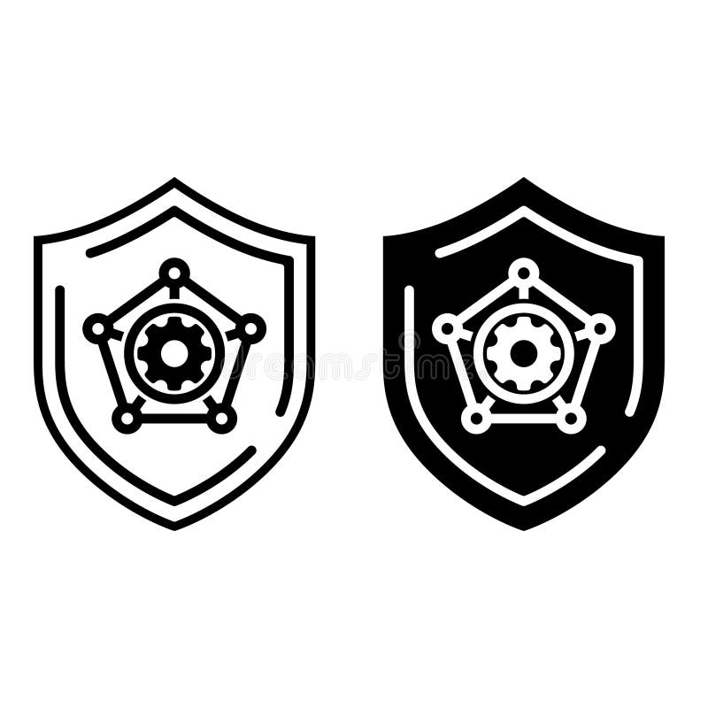 Defense Icon Vector Set. Computer Security Illustration Sign Collection ...