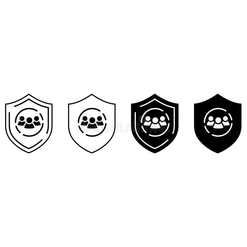 Defense Icon Vector Set. Computer Security Illustration Sign Collection ...