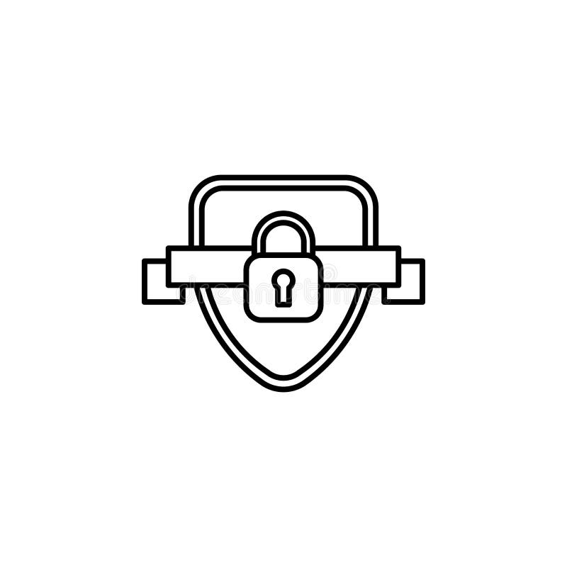 Defense, Lock Icon. Element of Law and Justice Icon. Thin Line Icon for ...