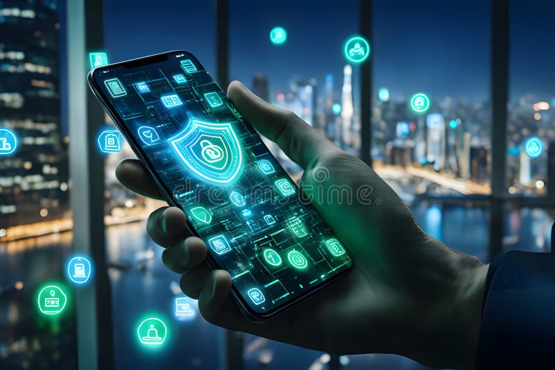 Defense Mode Uses Hologram Technology Stock Illustration - Illustration ...