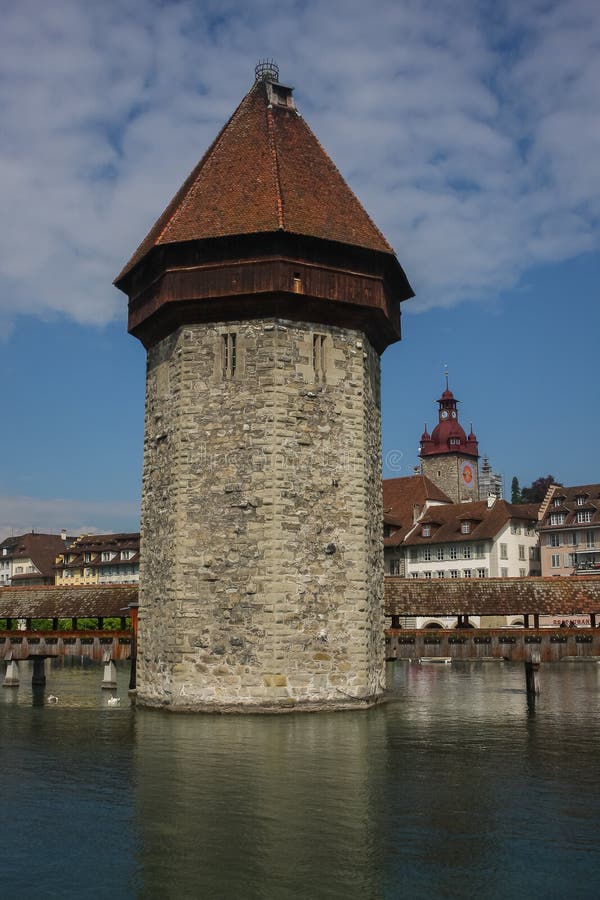 Defense Tower in the Center of Lucerne Stock Image - Image of landmark ...